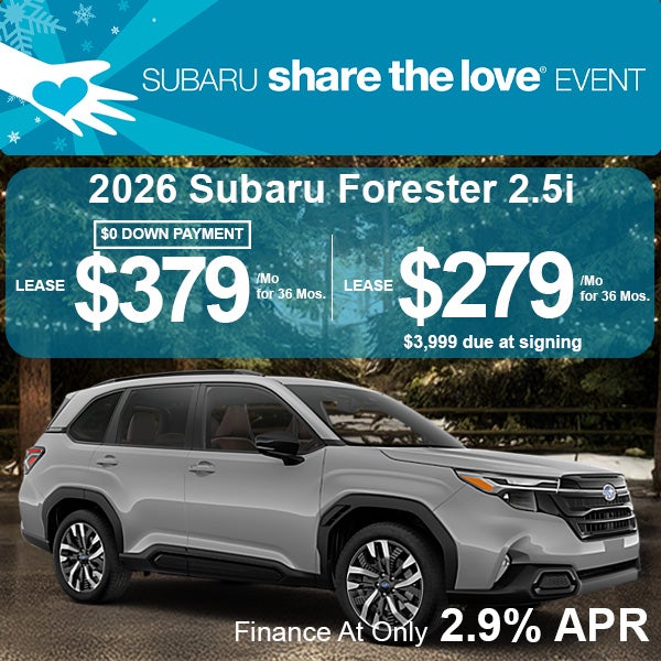 Lease a 2026 Subaru Forester | Open Road Subaru Specials Union, NJ